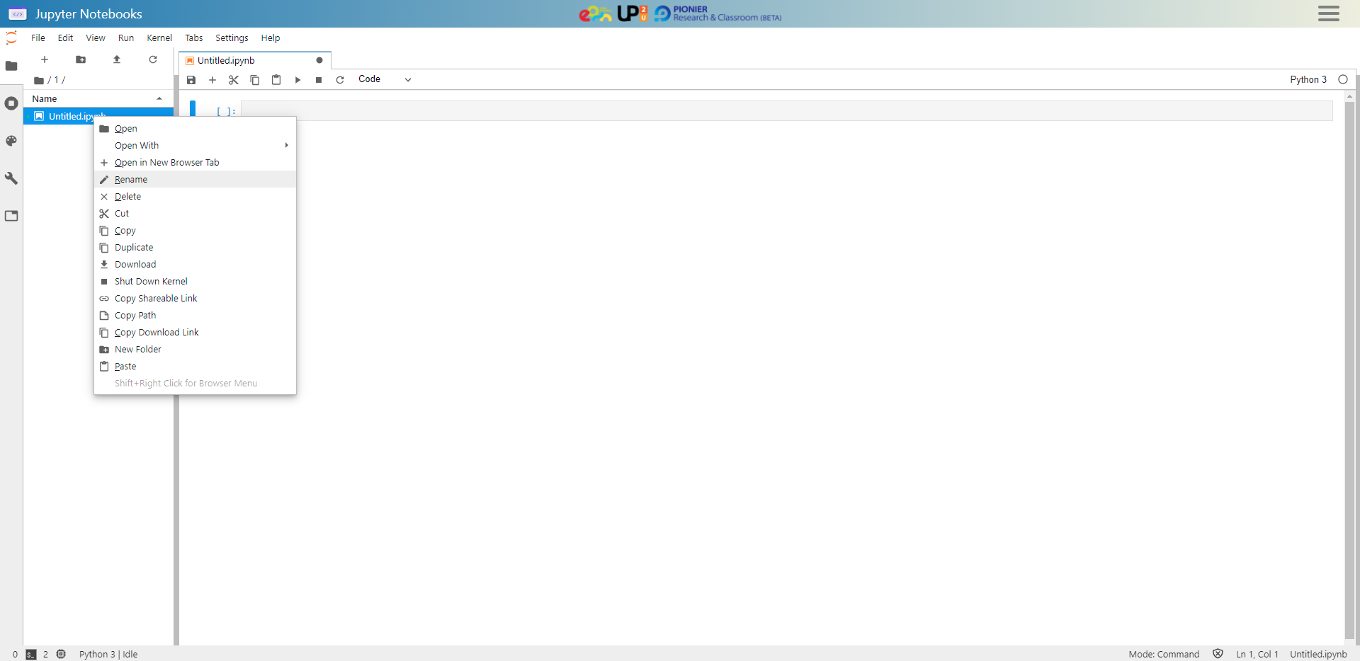 Course: EOSC-Synergy learning services guide., Topic: Jupyter